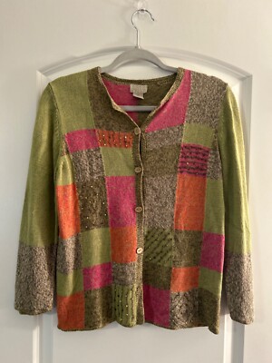 Sigrid Olsen Sport Women's Knitted Cardigan Soft Sweater Multi ...