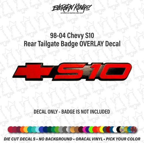 1989-2004 Second Gen Chevy S10 Truck Decal Overlay for Chevrolet ...