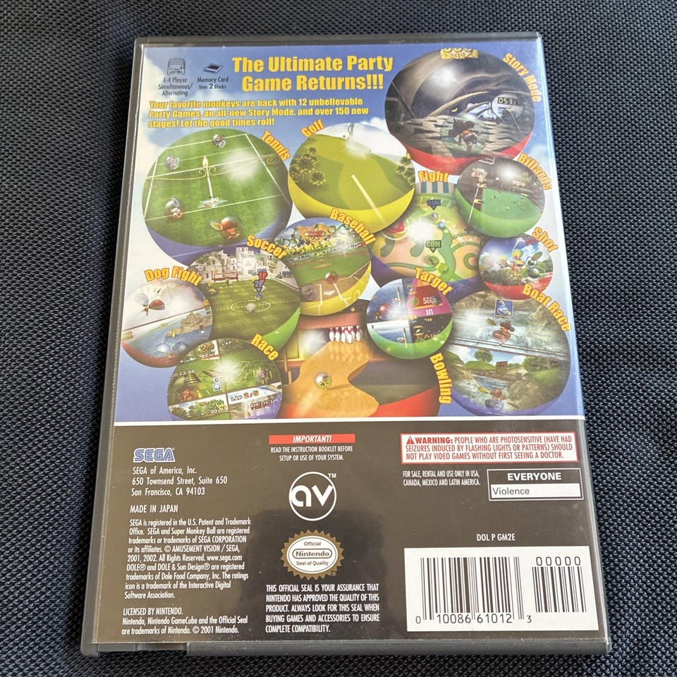 Super Monkey Ball 2 Nintendo GameCube 2002 Complete Tested Party Puzzle ...