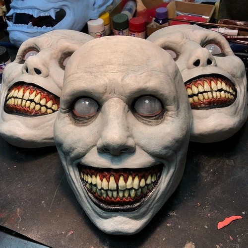 Scary Halloween Mask - Realistic Natural Latex Creepy Horror Mask with ...