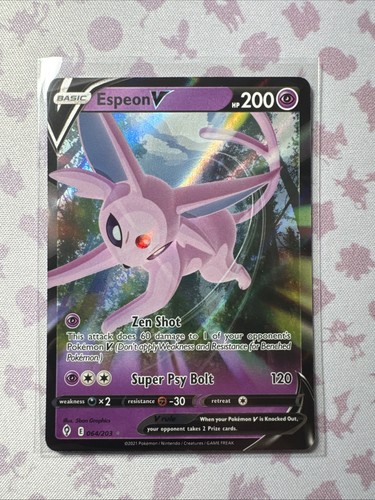 Espeon V - 064/203 - Pokemon Evolving Skies Sword & Shield Ultra Rare ...