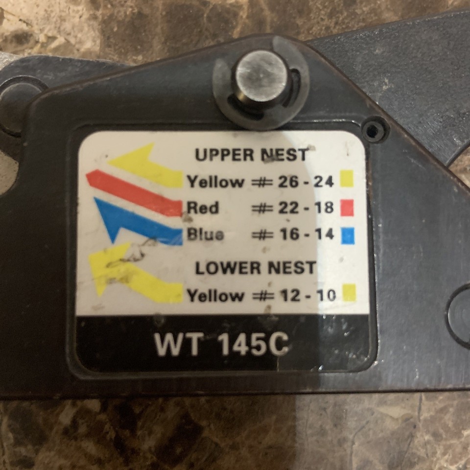 ABB Thomas & Betts WT145C terminal crimp tool, for 26 to 10 AWG size ...