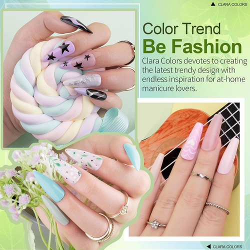 Clara Colors 64 Pcs Gel Nail Polish Kit 60Colors Set with Light | eBay