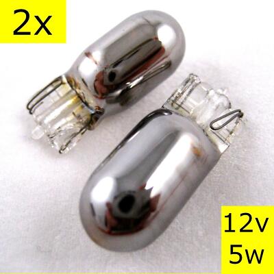 Chrome Effect Indicator Bulb T10 Capless Wedge (501) 12V 5w (194 / 168 ...