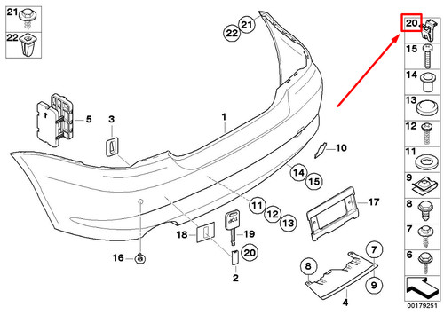 NEW BMW 1 COUPE E82 BUMPER TRIM CLAMP 51127164686 7164686 ORIGINAL | eBay