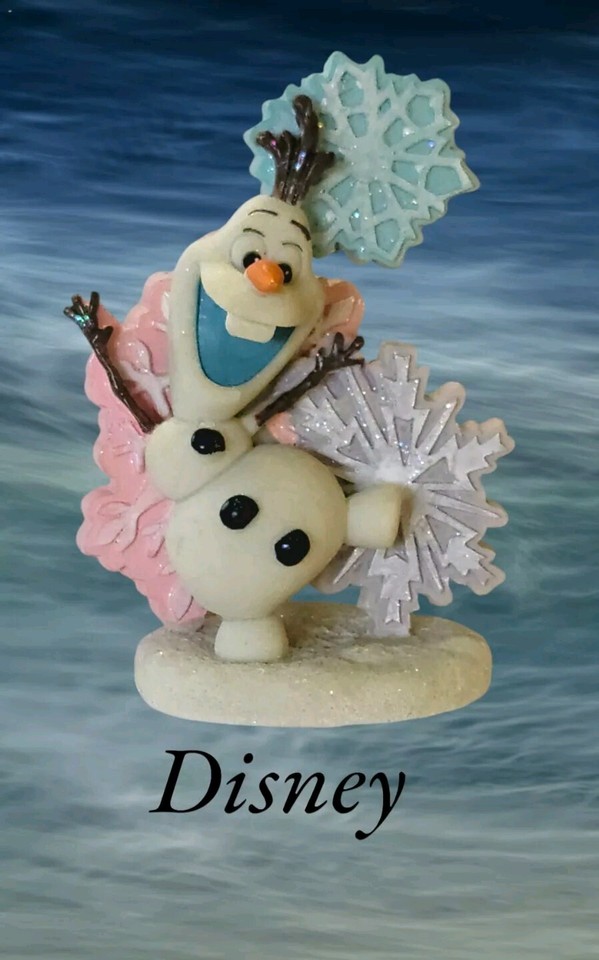 Disney Frozen Olaf Glitter Holiday Figurine #17615 KG with Snowflakes ...