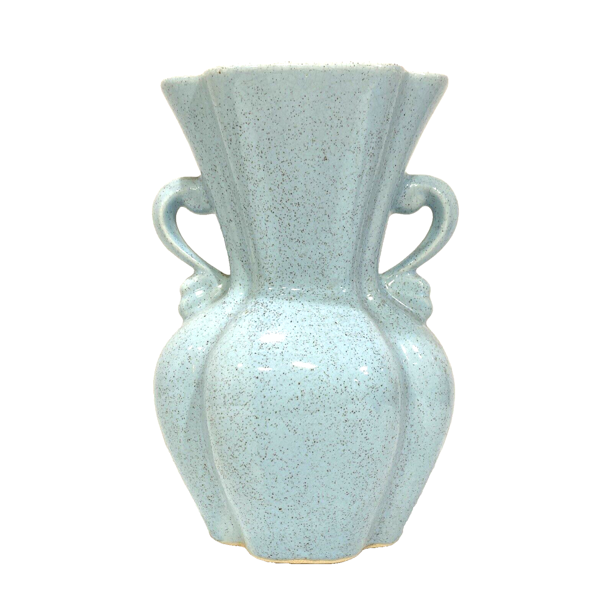 Unique Old Brush Mccoy Pottery Blue Handled Art Pottery Antique