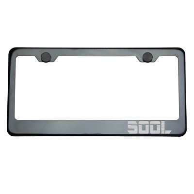 Titanium Gun Metal License Plate Frame 500L Laser Etched Metal Screw ...