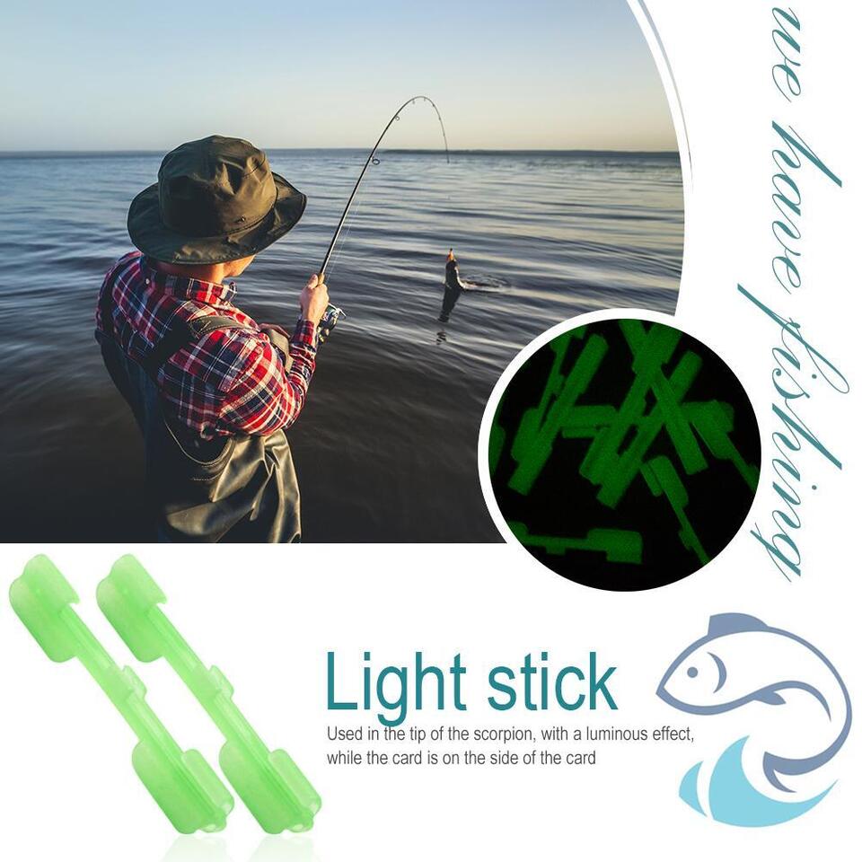 10pcs Night Fishing Rod Glow Tip Wear-Resistant Fluorescent Lure Float ...