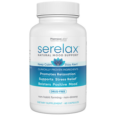 Serelax - Natural Mood Support and Stress Relief Supplement 60 Capsules ...