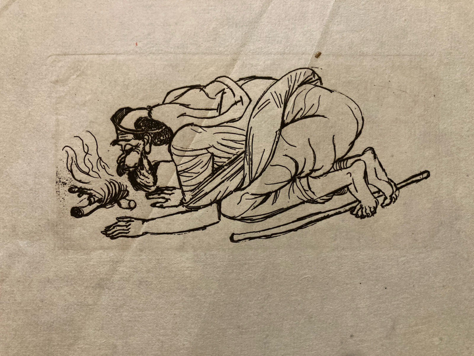 Barta Engraving Water Strong 1950 Portrait Roman Art Lithograph Greek ...