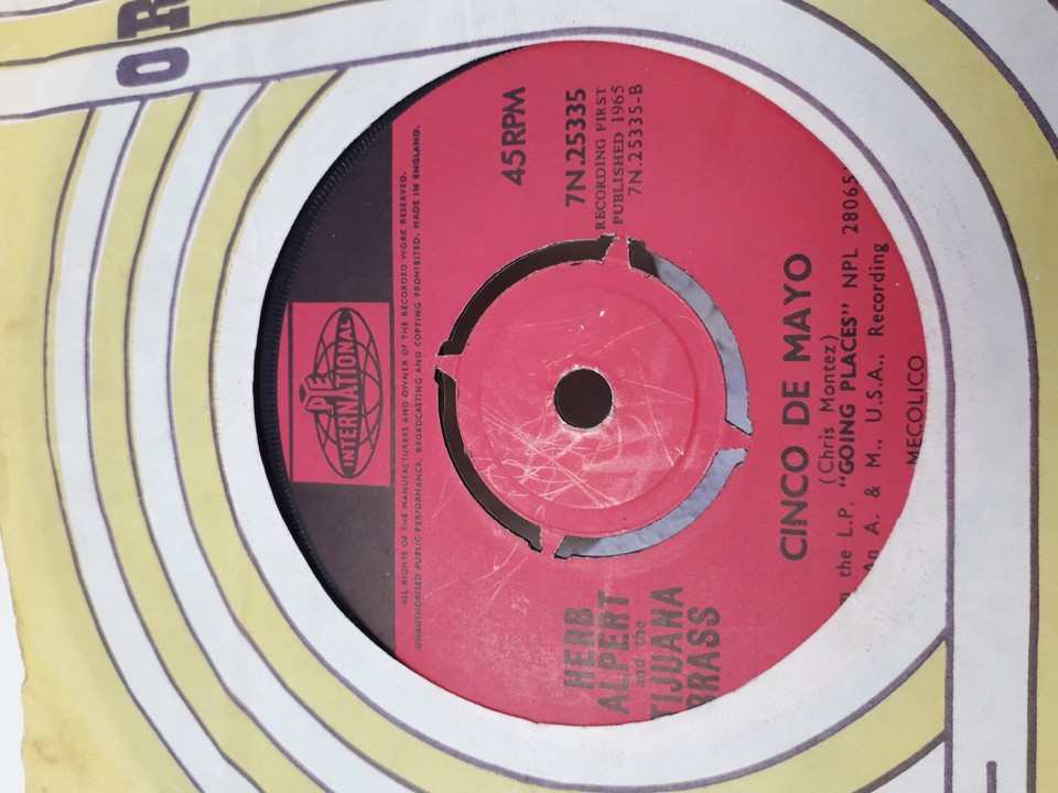 Vintage Lot of 5 Pye 45 RPM Vinyl Records 1960s Jazz Pop TV Themes ...