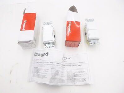 2 Pack Legrand RADIANT RCD33W Combination Switch Device 1 P13 Way 15a ...