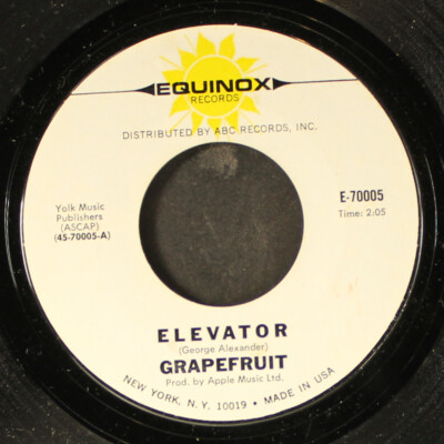 GRAPEFRUIT: elevator / yes EQUINOX 7" Single 45 RPM | eBay