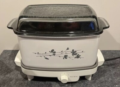 Vintage West Bend 6 QT Slow Cooker With Griddle Base And Glass Lid ...