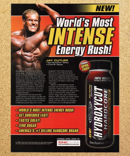 Jay Cutler Hydroxycut Hardcore MuscleTech - Magazine Print Ads Ephemera ...