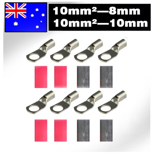 Battery Cable Lead 10-8 10-10 Terminals Heavy Duty Copper free heat ...