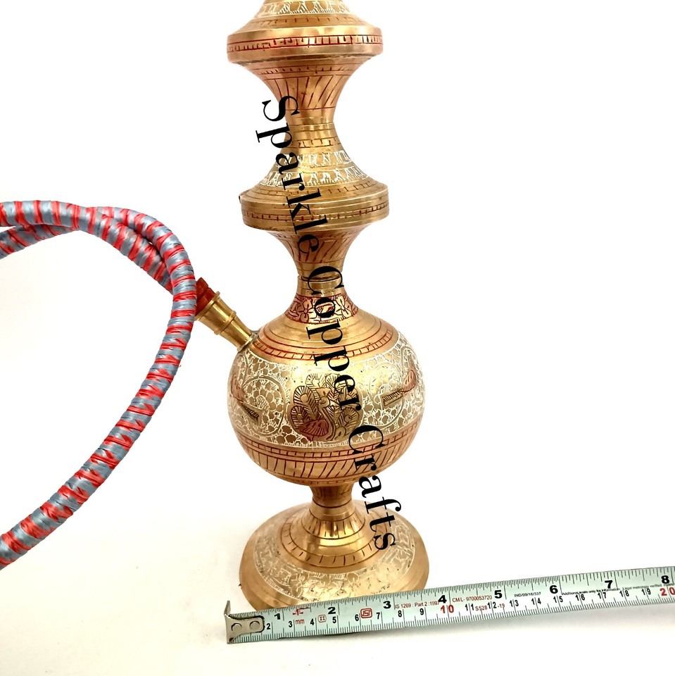 Indian Brass Vintage Folding Hookah Set Pipes Antique Finished Unique ...