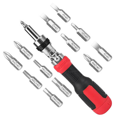 13-in-1 Multi Screwdriver with Flat Head Square Torx Hex Phillips 1/4 ...