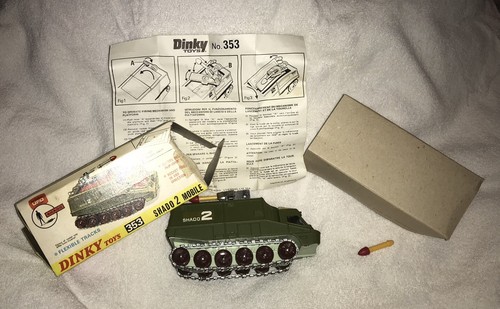 Rare Dinky 353 UFO Shadow 2 Mobile Box & Packing tank with missiles | eBay