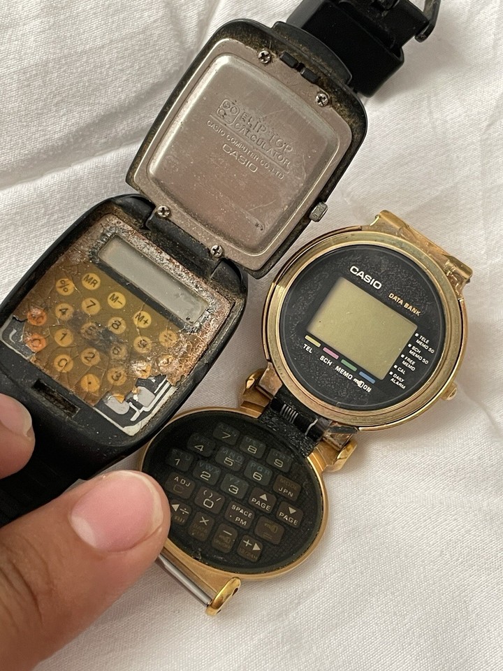 Vintage Casio Flip Top Ia-1000 And Ftp10 Calculator-Data Bank For ...