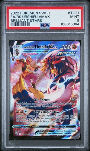 2022 Pokemon RS Urshifu VMAX TG21/TG30 SWSH Brilliant Stars PSA 9 MINT ...