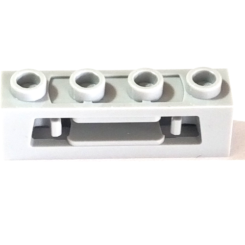 LEGO 1x4 Brick Modified w/ Inside Clips Disk Shooter Light Bluish Gray ...