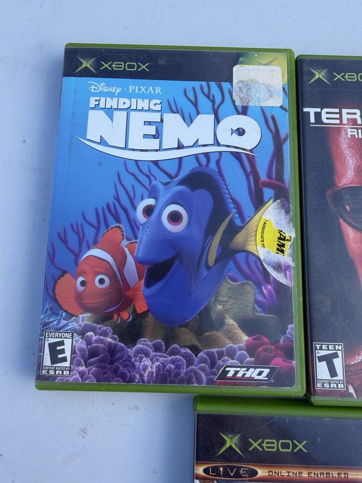 Original Xbox Games Lot Of 3 Games Pirates Terminator 3 & Finding Nemo ...