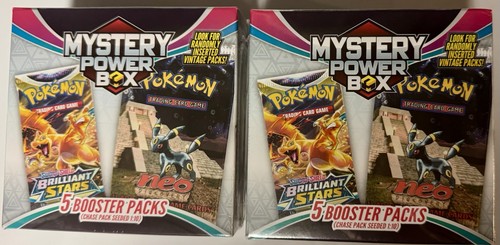 2x Pokemon Mystery Power Box Chase Pack Seeded 1:10 (5 Booster Packs ...