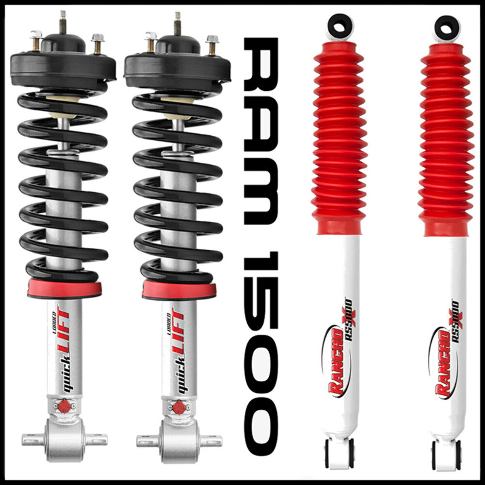 Rancho QuickLift 1.75" Lift Kit Leveling Shocks & Struts fit 09-18 Ram ...
