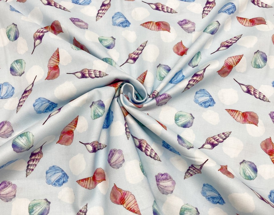 Seaside Cotton Fabric Mixed Ocean Nautical Sea Beach Patchwork Craft ...