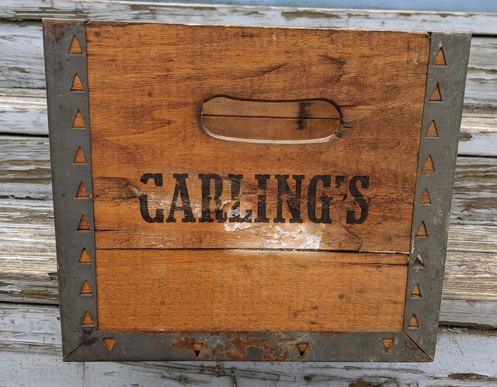 VTG Carling's Brewing Corp Wooden Crate Box Cleveland Ohio Advertising ...