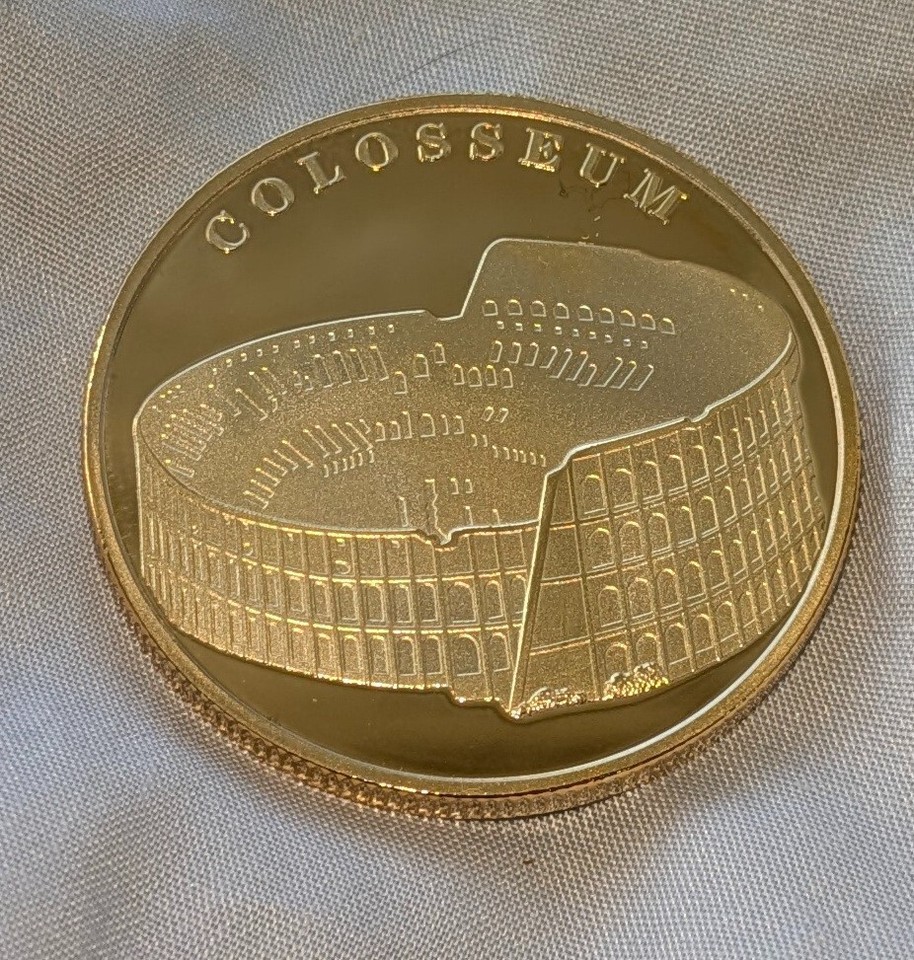 Gladiator Gold Coin Roman Actor Signed Old Colosseum Warrior Killer ...
