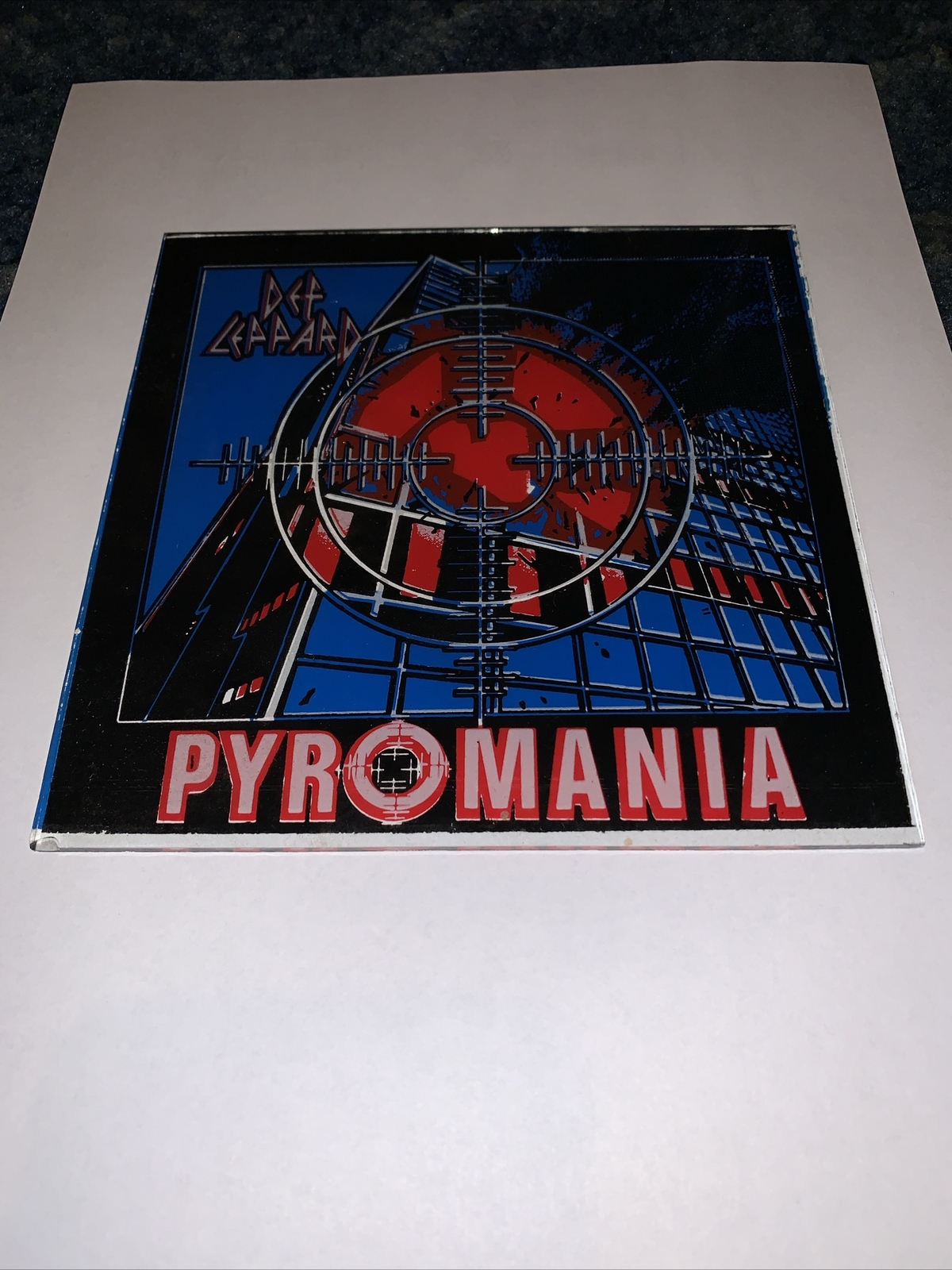 Rare 1980s DEF LEPPARD PYROMANIA Carnival Mirror. | eBay