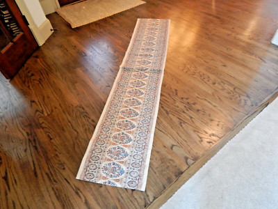 18x90 Fall Tan Blue Rust - POTTERY BARN Table Runner! NWOT | eBay