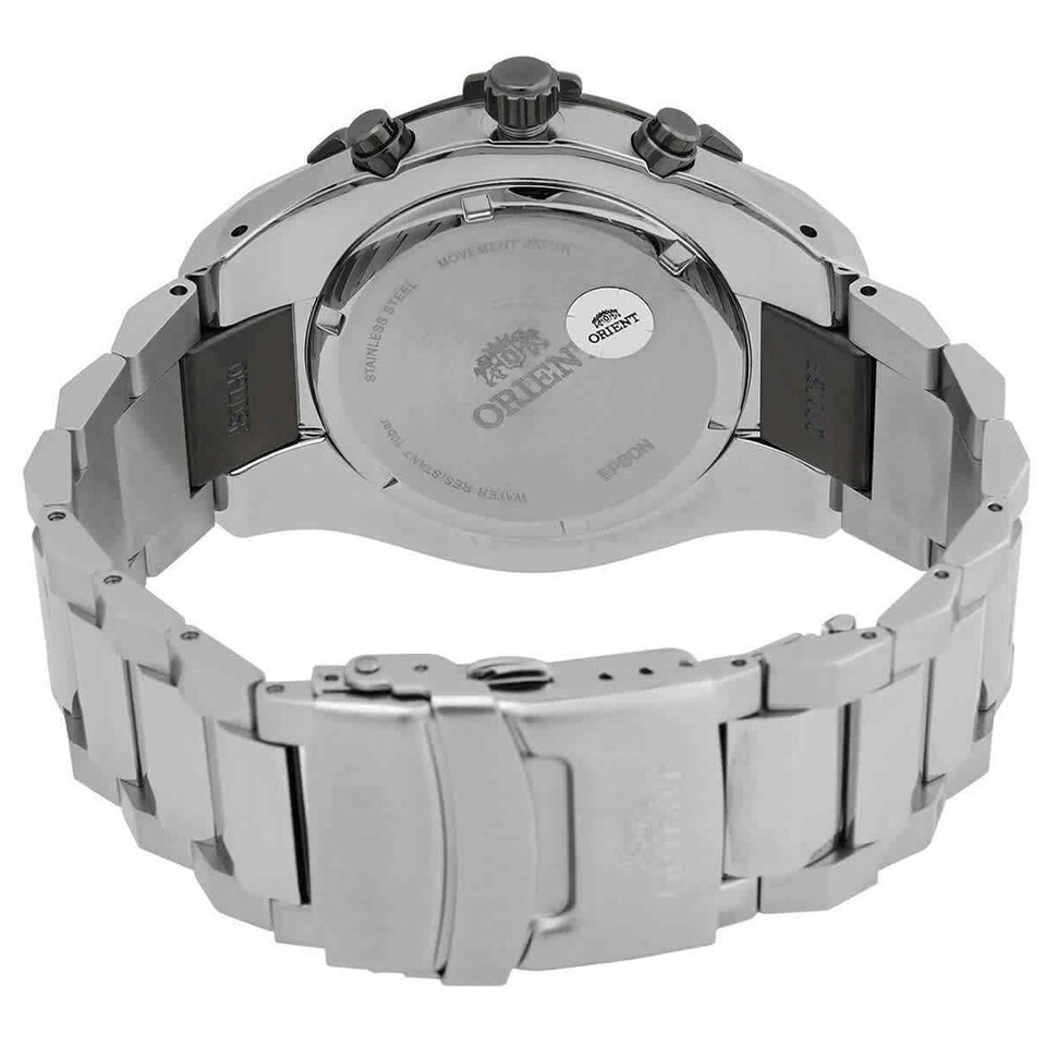 Orient FTT0J002B Chronograph Quartz Black Dial PVD Stainless Steel Men ...