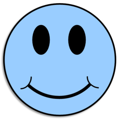 Light Blue Smiley Face - Circle Sticker Decal 3 Inch - Smile Happy | eBay