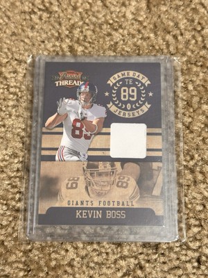 Kevin Boss 2010 Panini Threads Game Day JERSEY PATCH #14 Giants #'d ...