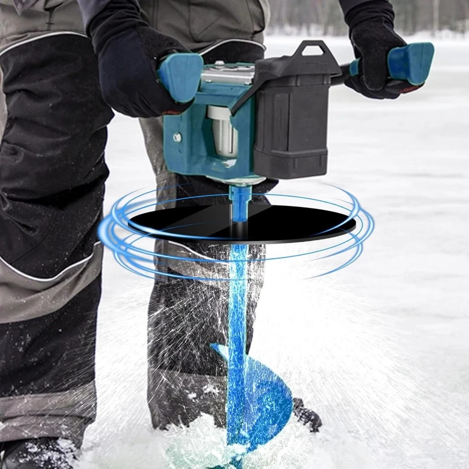 Ice Auger Drill Attachment with 7.8" Stopper Disc and Stainless Steel ...