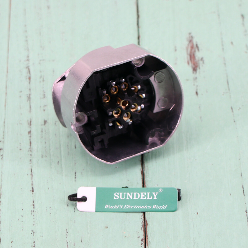 13 PIN ROUND FEMALE TRAILER PLUG CONNECTOR SOCKET METAL ALUMINIUM ...