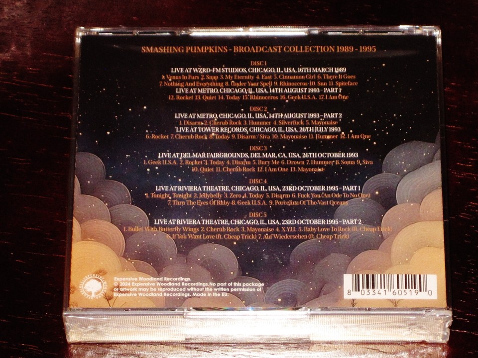 Smashing Pumpkins: Broadcast Collection 1989-1995 Live 5 CD Box Set ...