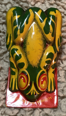 VINTAGE USA TOY FROG CLICKER NOISE MAKER NEW CONDITION COLORFUL FREE ...