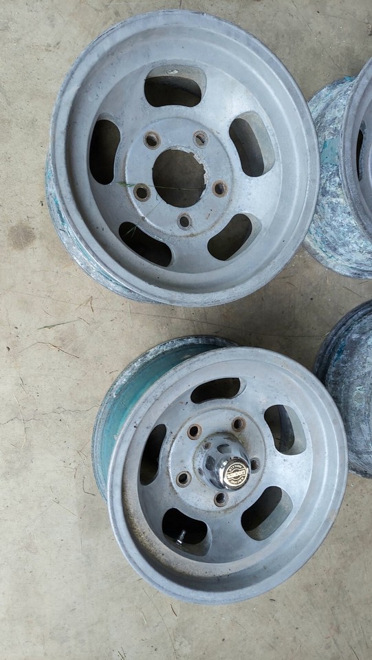 15x7 Vintage Rocket Wheels Rims Big Bolt Pattern 5x5.5 Ford Gasser Ray ...