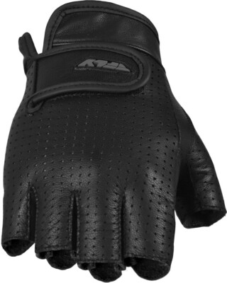 NEW FLY RACING HALF-N-HALF FINGERLESS PERFORATED LEATHER GLOVES SM ...