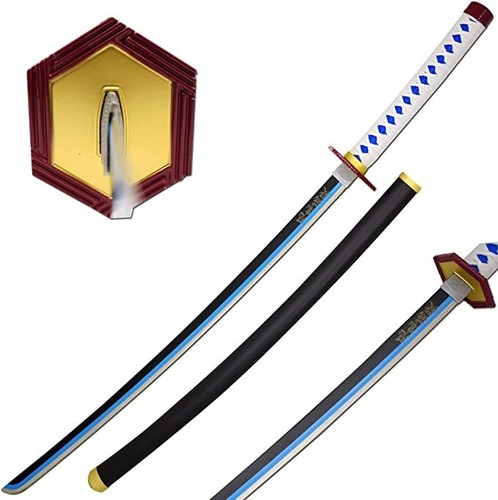 40" Real Demon Slayer Giyu Tomioka's Hashira Sword Anime Series Samurai ...