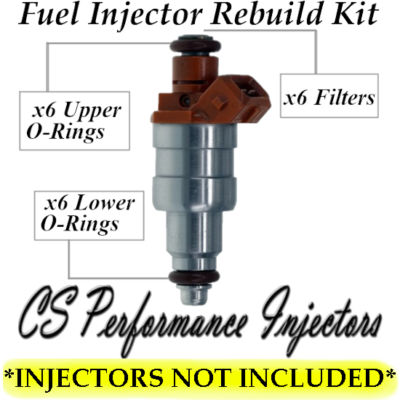 Fuel Injectors Rebuild Repair Kit fits 33007127 for 1991-1993 Jeep 4.0L ...
