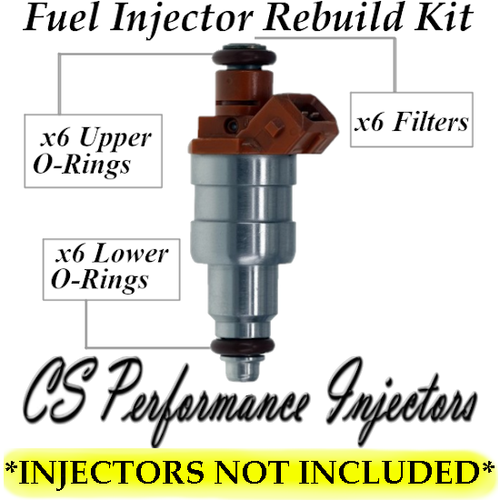 Fuel Injectors Rebuild Repair Kit fits 33007127 for 1991-1993 Jeep 4.0L ...