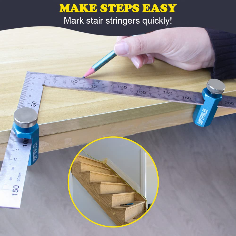 Stair Layout Tool Non-Slip Stair Gauges For Framing Square - Aluminum ...