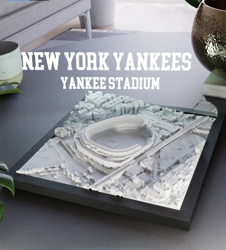 New York Yankees Yankee Stadium Park Replica Model MLB 8”x 8” Framed ...