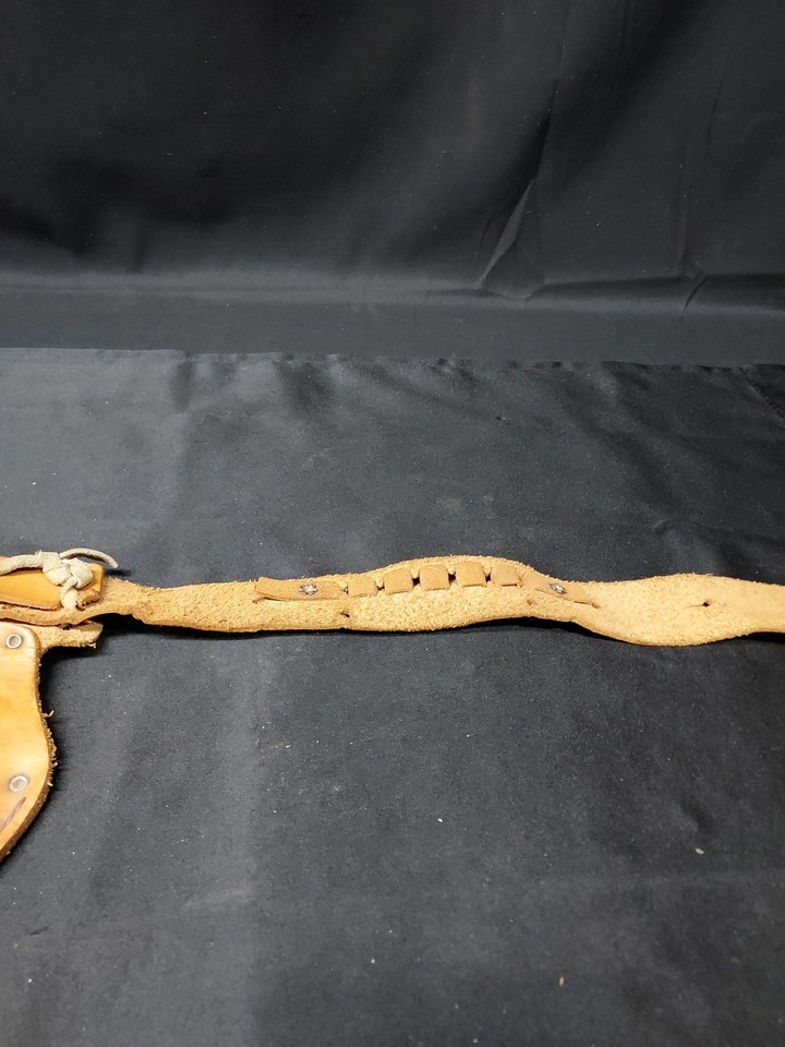 VINTAGE Mattel Shootin Shell Fanner Rawhide Belt And Toy Gun Holster ...